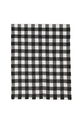 Beymen Hediye Kadın Siyah Beyaz Ekose Desenli Şal EU