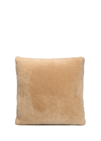 Anvogg Camel Shearling Dokulu 60x60 Dekoratif Yastık Kahverengi