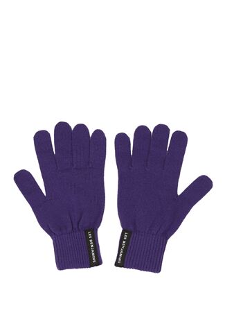 Les Benjamins Erkek Mor Logo Detaylı Eldiven EU
