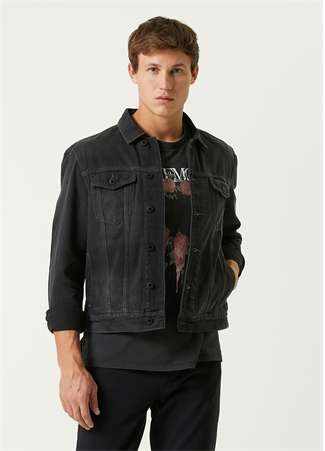 Allsaints Erkek Ceremony Antrasit Slogan Detaylı Denim Mont Gri XS EU Allsaints Erkek Ceremony Antrasit Slogan Detaylı Denim Mont Gri XS EU