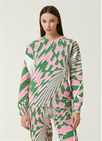 Stella McCartney Kadın Ed Curtis Psychedelic Bisiklet Yaka Sweatshirt S EU Stella McCartney Kadın Ed Curtis Psychedelic Bisiklet Yaka Sweatshirt S EU