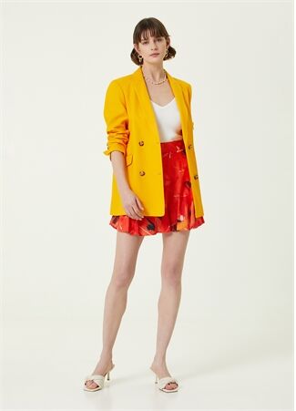 Network Kadın Nar Çiçeği Mini Boy Etek Kırmızı 42 EU