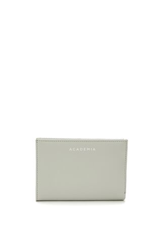Academia Kadın Gri Logo Detaylı Deri Cüzdan Eu