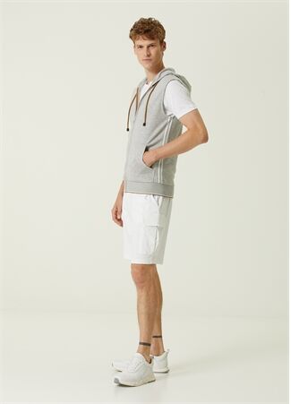 Beymen Collection Erkek Beyaz Beli Kordonlu Şort L EU Beymen Collection Erkek Beyaz Beli Kordonlu Şort L EU