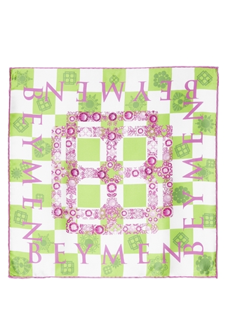 Beymen Kadın Logo Checker İpek Saten Fular Yeşil EU Beymen Kadın Logo Checker İpek Saten Fular Yeşil EU