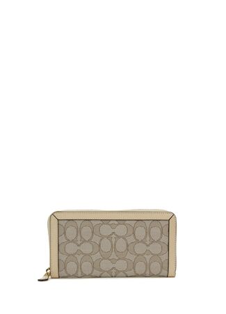Coach Kadın Beyaz Gri Logolu Cüzdan EU