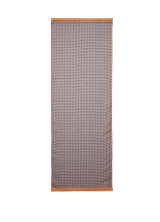 Pal Zileri Erkek Turuncu Geometrik Desenli Keten Atkı EU Pal Zileri Erkek Turuncu Geometrik Desenli Keten Atkı EU