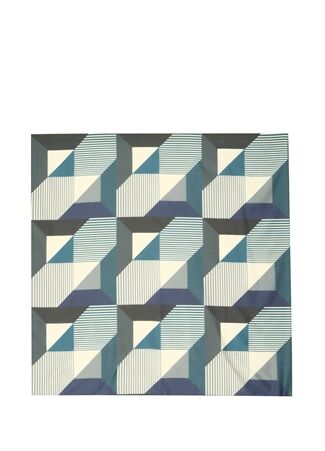 Sartoriale Erkek Gri Geometrik Desenli Atkı EU