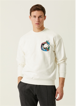 Canali X 8on8 Erkek Beyaz Logo Detaylı Sweatshirt 46 IT Canali X 8on8 Erkek Beyaz Logo Detaylı Sweatshirt 46 IT
