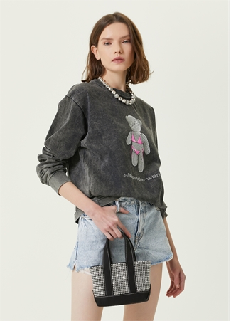 Alexander Wang Kadın Tshirt Siyah Xs Eu