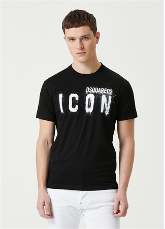 Dsquared2 Erkek Icon Siyah Logo Detaylı T-shirt S EU Dsquared2 Erkek Icon Siyah Logo Detaylı T-shirt S EU