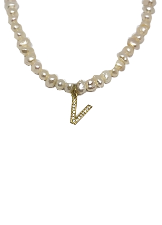 Linya Jewellery Kadın Mono Kum İncili Harf Detaylı Kolye Altın Rengi EU Linya Jewellery Kadın Mono Kum İncili Harf Detaylı Kolye Altın Rengi EU