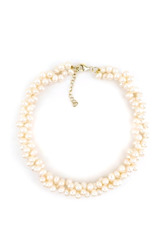 Lulu Jewelery Kadın İncili Gümüş Rengi Kolye Altın EU Lulu Jewelery Kadın İncili Gümüş Rengi Kolye Altın EU