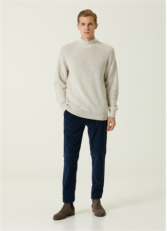 Canali Erkek Lacivert Normal Bel Yün Pantolon 52 IT Canali Erkek Lacivert Normal Bel Yün Pantolon 52 IT