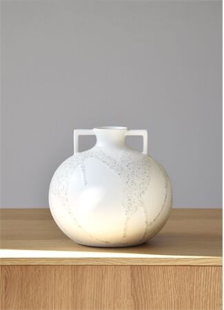 Vpinteriorismo Beyaz Mikro Desenli Seramik Obje