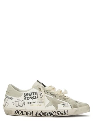 Golden Goose Erkek Beyaz Yazı Baskılı Sneaker 39 EU Golden Goose Erkek Beyaz Yazı Baskılı Sneaker 39 EU