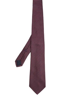 Beymen Collection Erkek Bordo Desenli İpek Kravat EU IT