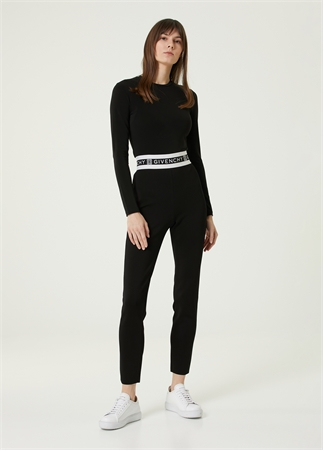 Givenchy Kadın Siyah Logo Bantlı Tayt M EU