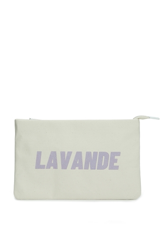 Blinq Kadın Krem Yazı Baskılı Kanvas El Portföyü Bej EU Blinq Kadın Krem Yazı Baskılı Kanvas El Portföyü Bej EU