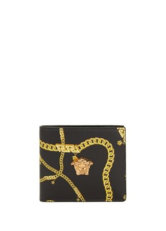 Versace Erkek Siyah Medusa Detaylı Deri Cüzdan EU Versace Erkek Siyah Medusa Detaylı Deri Cüzdan EU