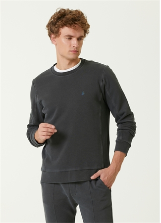 Beymen Club Erkek Antrasit Logolu Sweatshirt Gri XS Beymen Club Erkek Antrasit Logolu Sweatshirt Gri XS