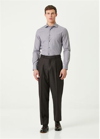 Pal Zileri Erkek Bordo Yün Pantolon 48 IT