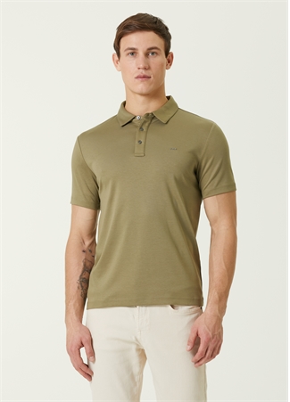 Michael Kors Erkek Haki Polo Yaka Logolu T-shirt S EU