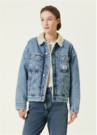 CK Jeans Kadın MONT Mavi L EU