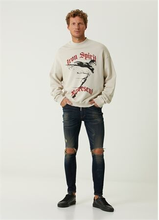 Represent Erkek Mavi Yıpratma Detaylı Jean Pantolon 32 US Represent Erkek Mavi Yıpratma Detaylı Jean Pantolon 32 US