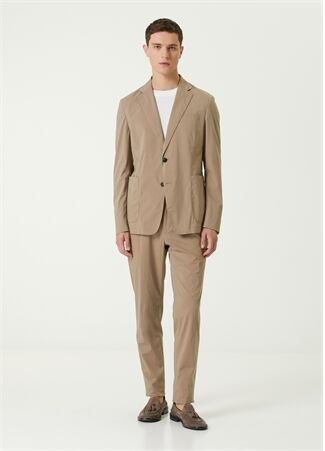 Palzileri Lab Erkek Krem Kelebek Yaka Takım Kahverengi 50 IT
