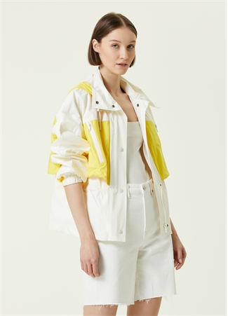 Yves Salomon Kadın Sarı Beyaz Mont 36 FR Yves Salomon Kadın Sarı Beyaz Mont 36 FR