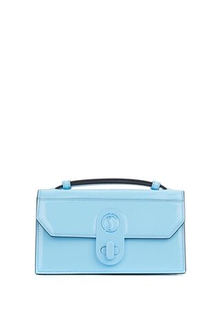 Christian Louboutin Kadın Elisa Mavi Deri Omuz Çantası EU