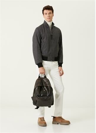 Salvatore Ferragamo Erkek Beyaz Dar Paça Pantolon 54 IT