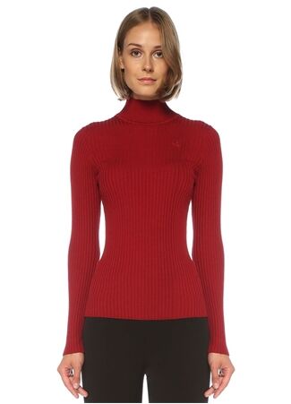 Etro Kadın Kırmızı Ribli Yün Kazak 46 IT