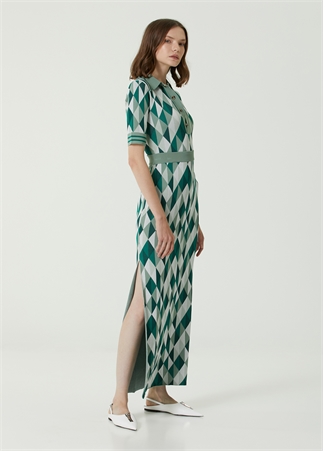 Dodo Bar Or Kadın Yeşil Geometrik Desenli Maksi Triko Etek 42 IT Dodo Bar Or Kadın Yeşil Geometrik Desenli Maksi Triko Etek 42 IT