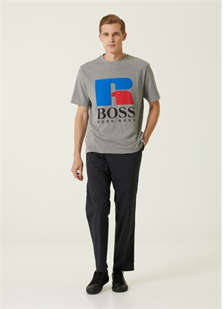 Boss Erkek Lacivert Beli Lastikli Pantolon 48 IT