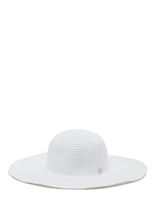 Seafolly Kadın Beyaz Hasır Dokulu Şapka Eu