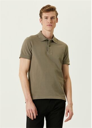 Tom Ford Erkek Yeşil Polo Yaka T-shirt Haki 54 IT