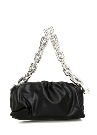 Bottega Veneta Kadın Siyah Deri Omuz Çantası EU