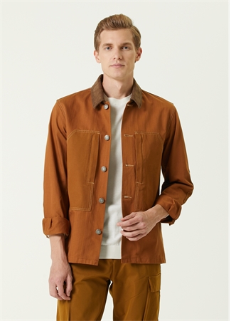 Scotch & Soda Erkek Taba Yakası Garnili Kontrast Dikişli Mont Turuncu M EU Scotch & Soda Erkek Taba Yakası Garnili Kontrast Dikişli Mont Turuncu M EU
