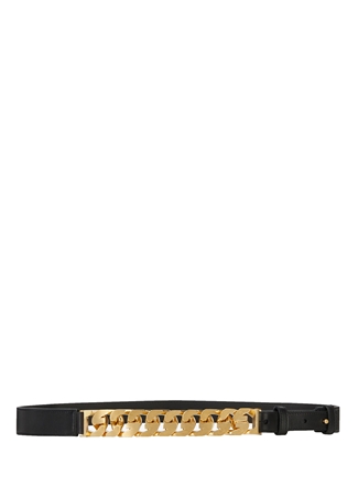 Givenchy Kadın Siyah Gold Zincir Detaylı Deri Kemer 75 EU Givenchy Kadın Siyah Gold Zincir Detaylı Deri Kemer 75 EU