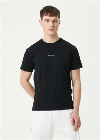 Stone Island Erkek Siyah Logo Detaylı T-shirt S EU Stone Island Erkek Siyah Logo Detaylı T-shirt S EU