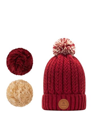 Cabaia Kadın Moscow Bordo Ponpon Detaylı Bere EU Cabaia Kadın Moscow Bordo Ponpon Detaylı Bere EU