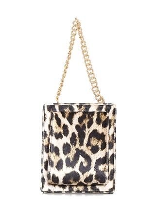 Mehry Mu Kadın Daria Leopar Desenli El Çantası Kahverengi EU