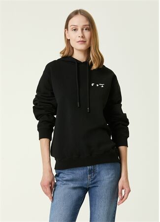 Off-White Kadın Siyah Kapüşonlu Sweatshirt XS EU