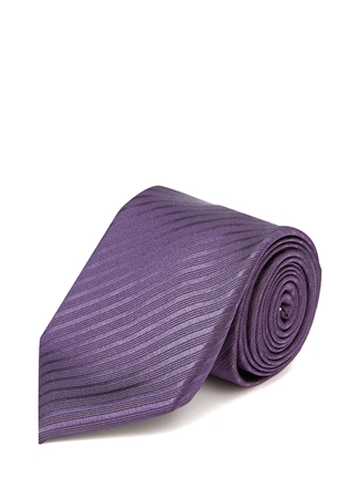 Pal Zileri Erkek Mor İnce Verev Çizgili İpek Kravat EU Pal Zileri Erkek Mor İnce Verev Çizgili İpek Kravat EU