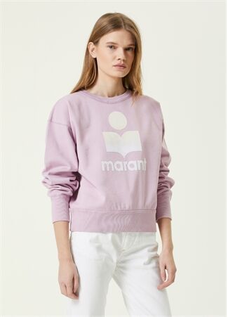 Etoile Isabel Marant Kadın Mobyli Pembe Logolu Sweatshirt 38 FR Etoile Isabel Marant Kadın Mobyli Pembe Logolu Sweatshirt 38 FR