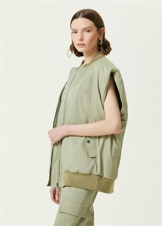 Academia Kadın Yeşil Omuz Detaylı Yelek 34 Eu