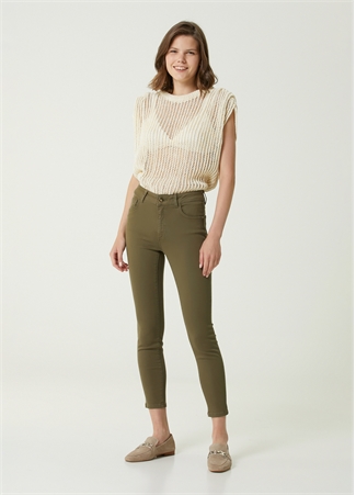 Network Kadın Slim Fit Haki Spor Pantolon 30 EU Network Kadın Slim Fit Haki Spor Pantolon 30 EU