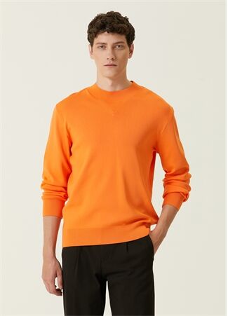 Academia Erkek Turuncu Dik Yaka Basic Triko M EU